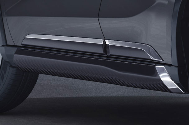 Side Skid Plate - Black + Chrome | Grand Vitara (Sigma, Delta, Zeta ...