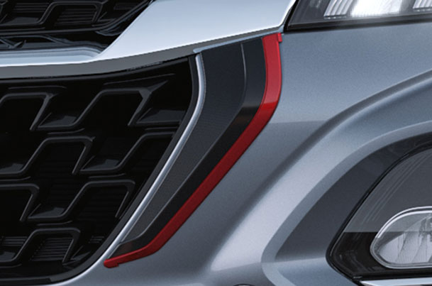 Rear Bumper Painted Garnish - Black + Red | Fronx 990J0M74T13-050 ...