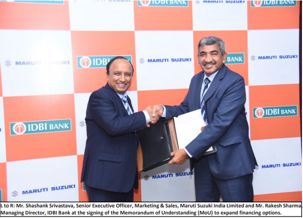 Maruti Suzuki partners with IDBI Bank Limited for dealer financing solutions